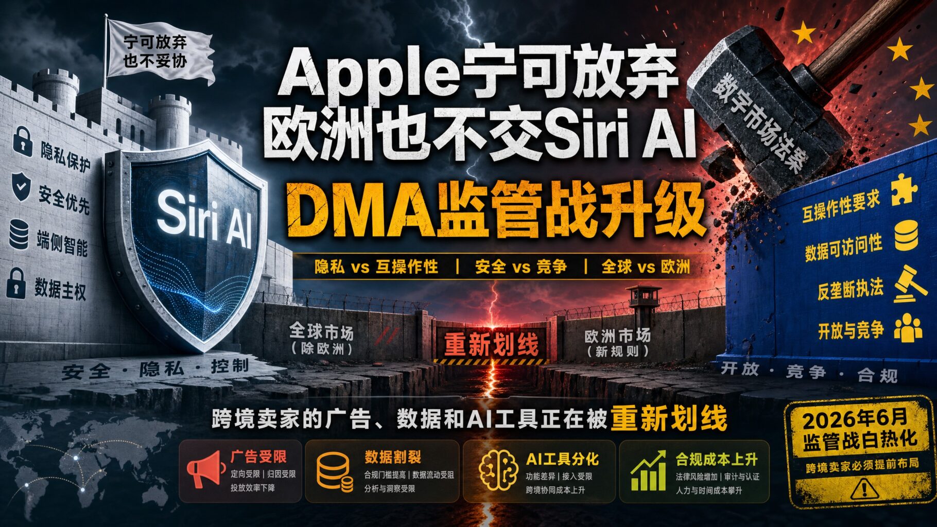 Apple宁可放弃欧洲也不交Siri AI——DMA监管战升级，跨境卖家的广告、数据和AI工具正在被重新划线 - EastDigi 隽永东方 ...